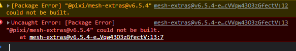 pixi/mesh-extras could not be built · Issue #8682 · pixijs/pixijs · GitHub