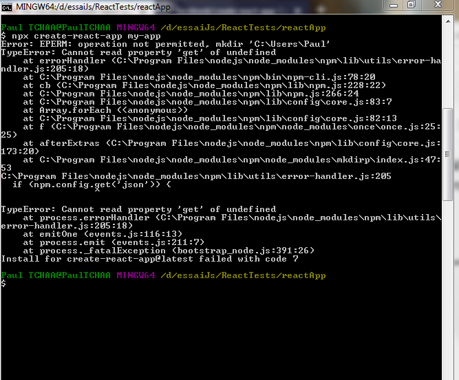 npm and npx commands don't work · Issue #5419 · facebook/create-react-app · GitHub