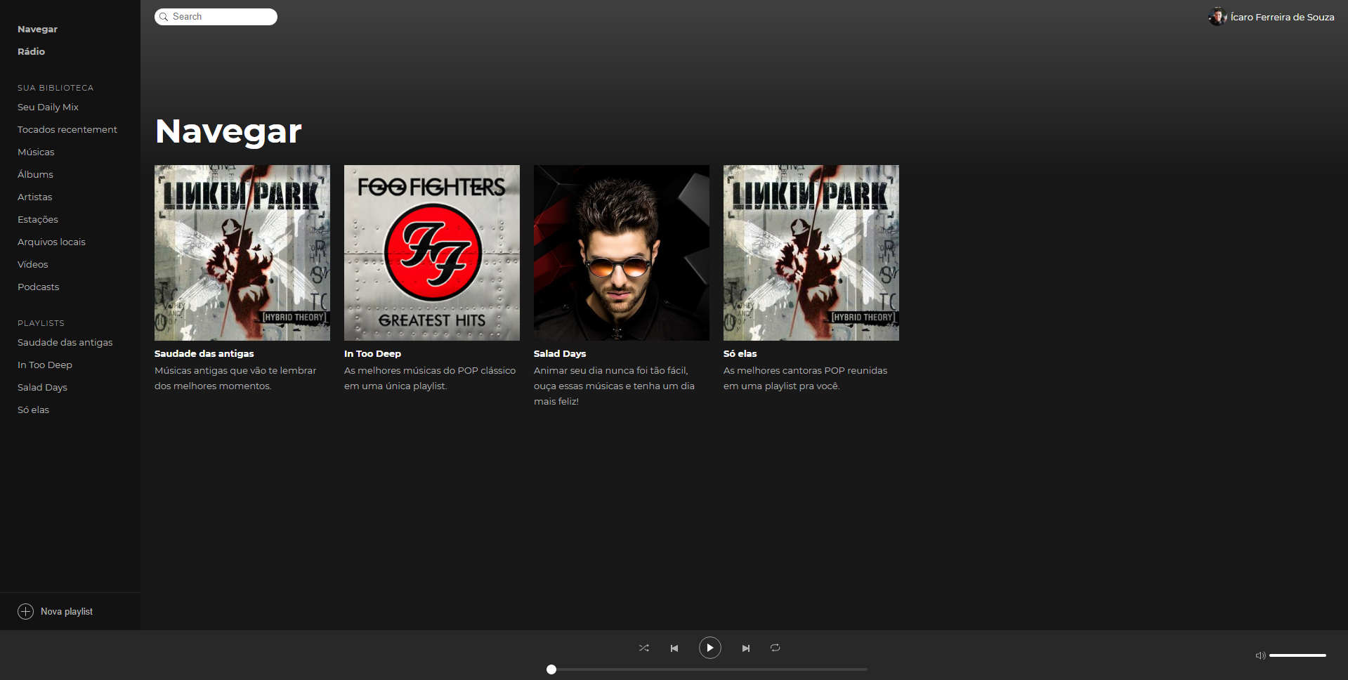 GitHub - icarofs/SpotifyApp: Recriando interface do Spotify em ReactJS