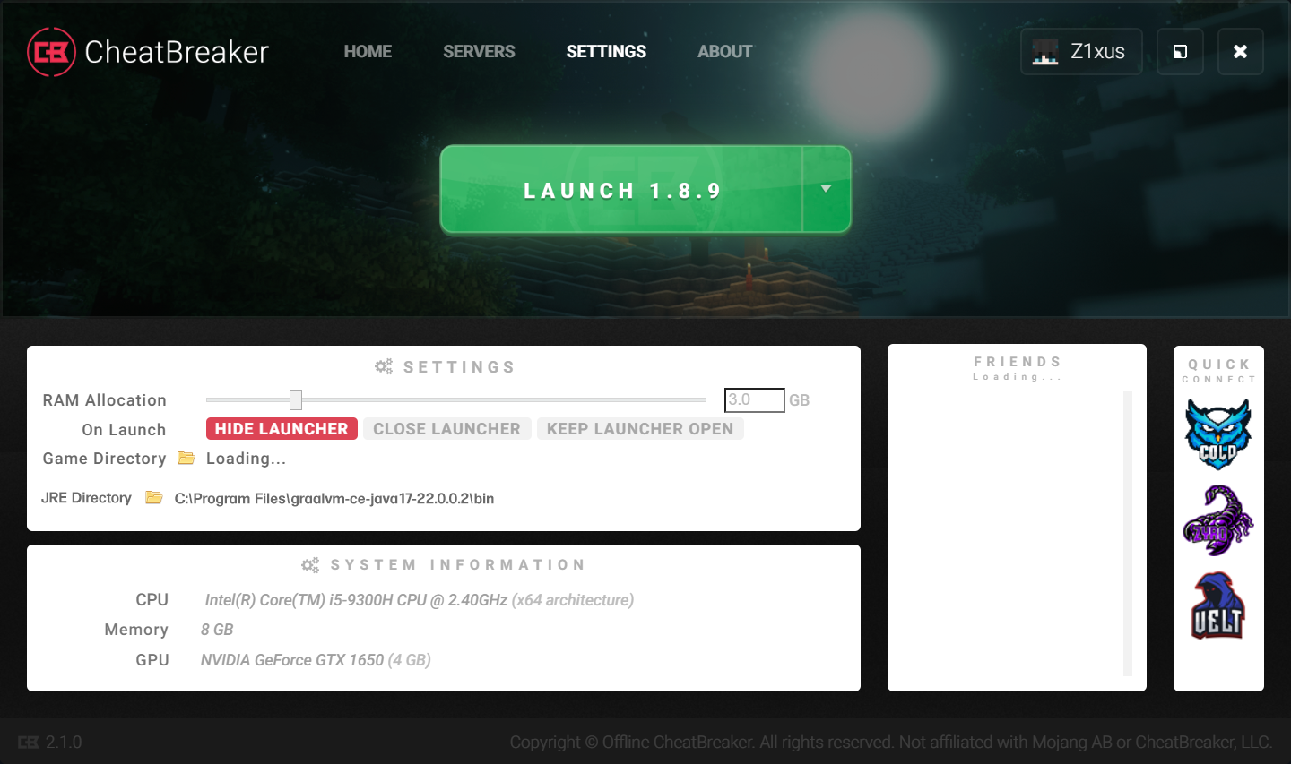 Choose custom java installation · Issue #26 · CheatBreakerNet/Client · GitHub