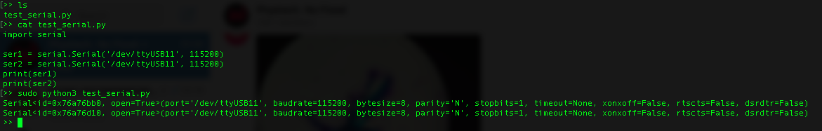 Opening twice the same port on raspberry · Issue #378 · pyserial/pyserial · GitHub