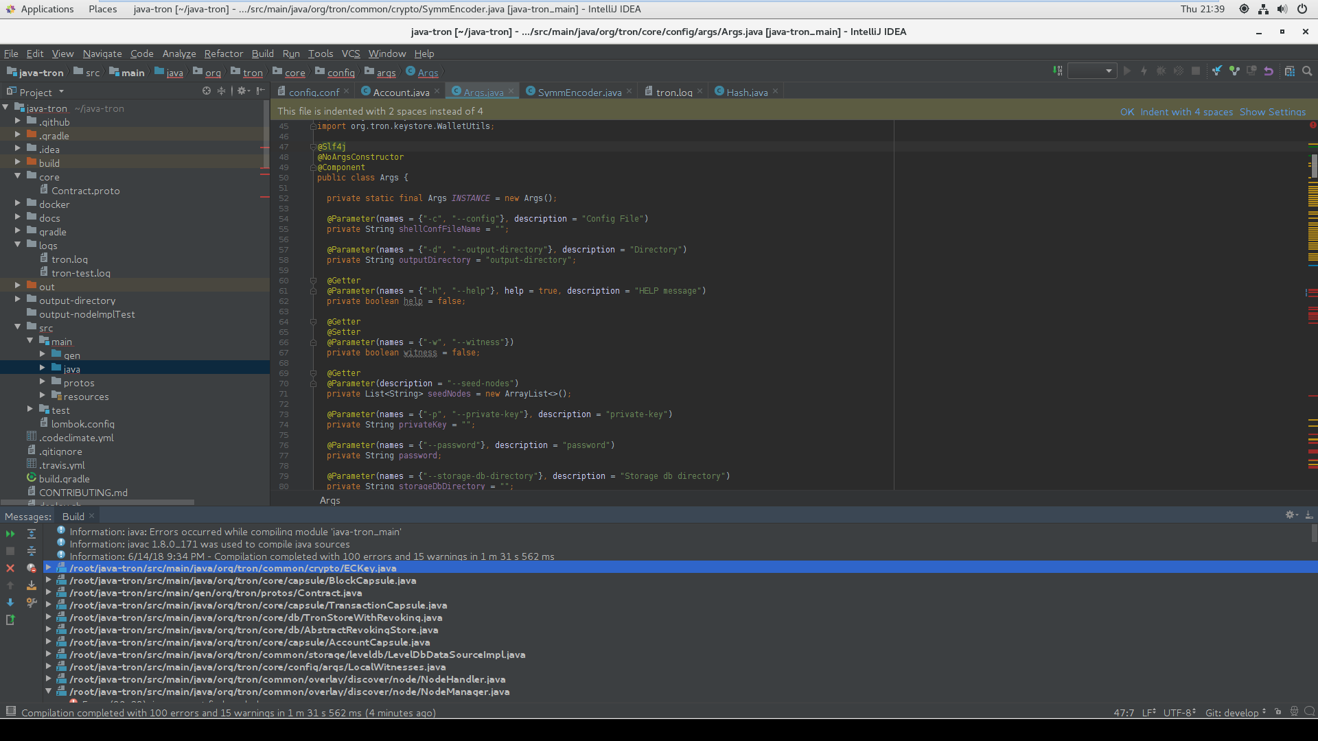 Build Error · Issue 1012 · Tronprotocol Java Tron · Github