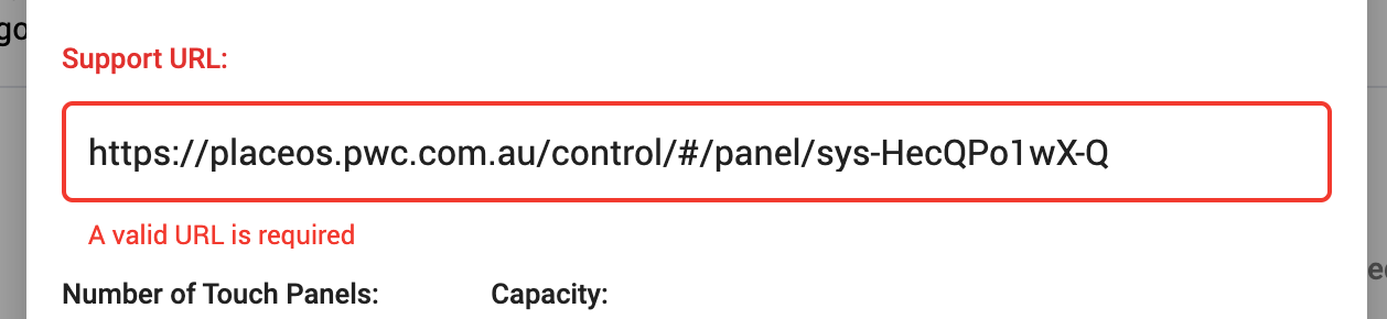 Support URL Does not save · Issue #206 · PlaceOS/backoffice · GitHub