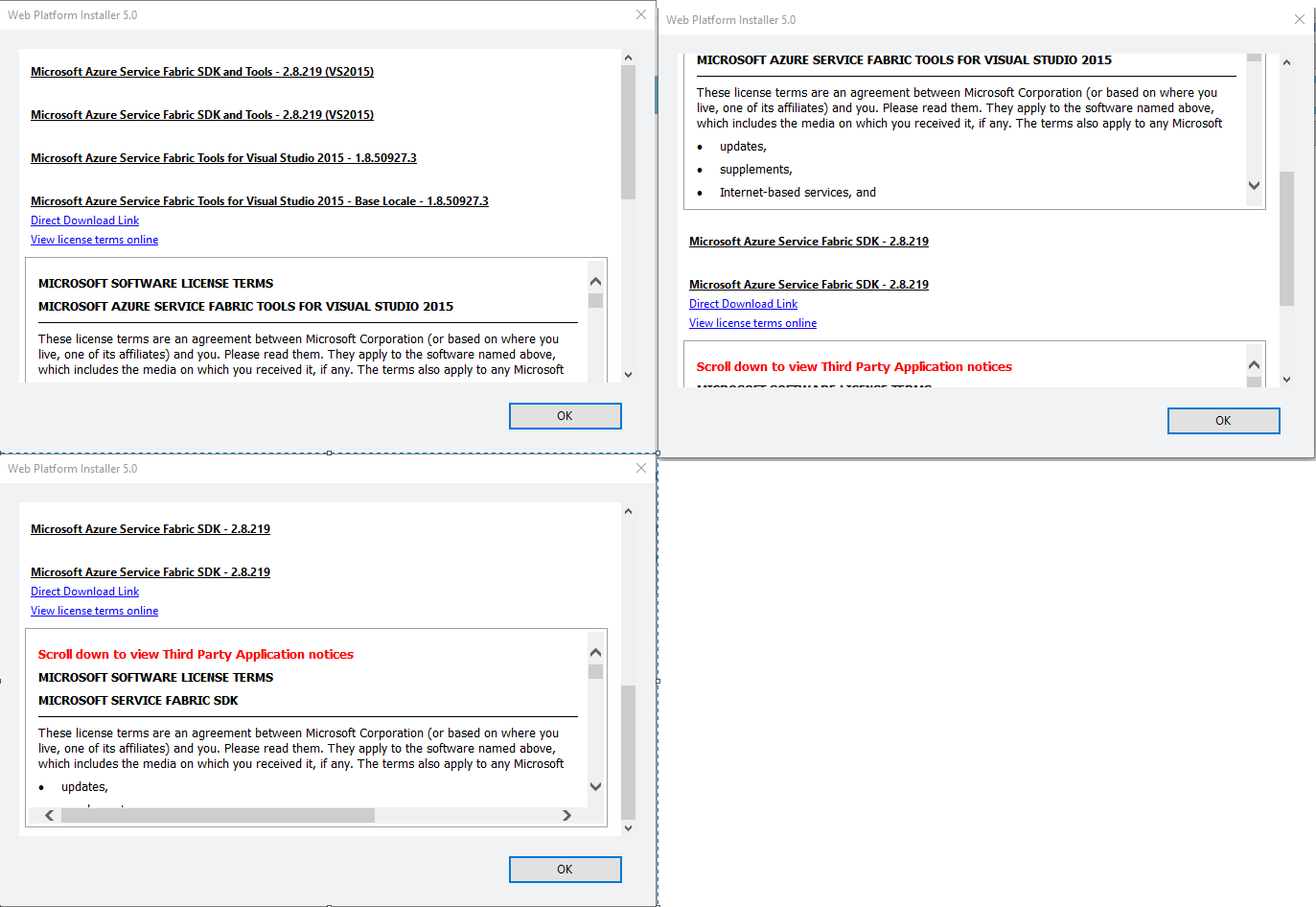 Service Fabric SDK 2.8.219 / Service Fabric Runtime 6.0 Installation ...