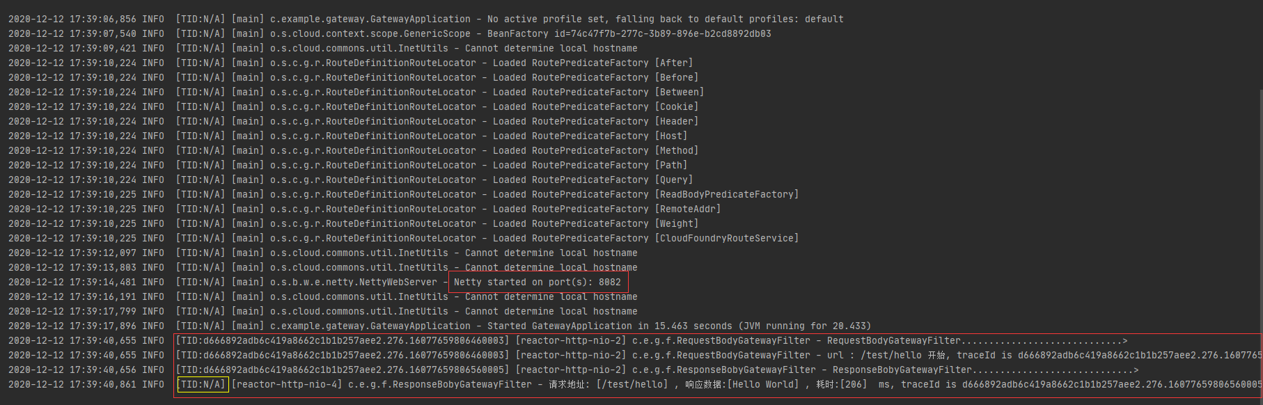 Spring cloud gateway project logback cannot print TraceID