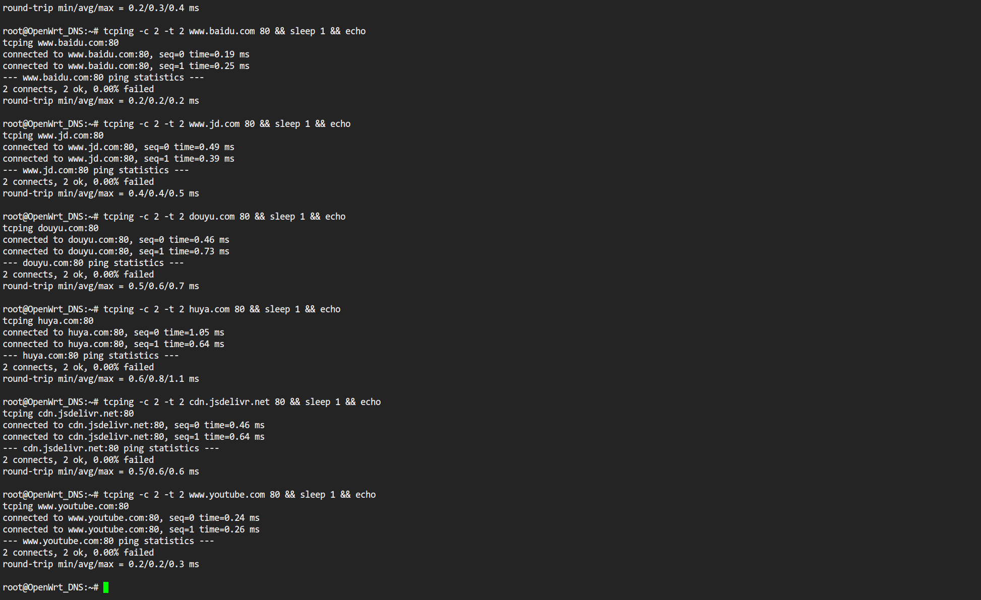 有大佬帮看一下吗? 开启PW之后所有tcping都给劫持到本地了,导致SmartDNS测速不准 · Issue #1960 · xiaorouji/openwrt-passwall · GitHub
