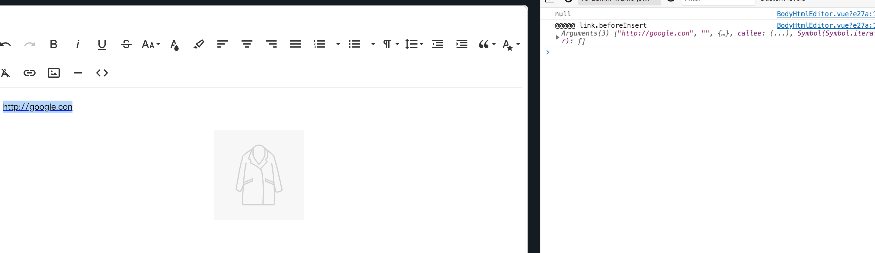 How can I keep image selected or prevent trigger blur event on editor ...
