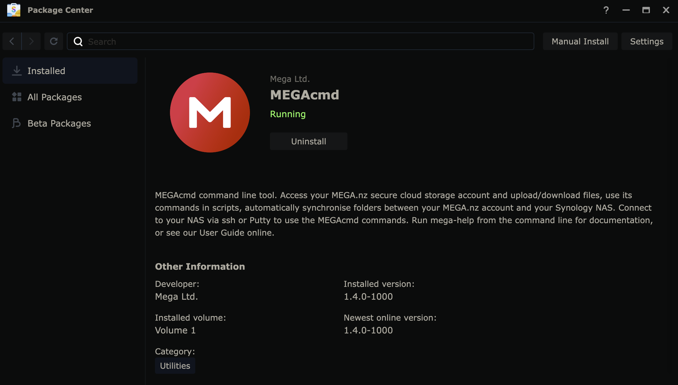 Typing "sync" results in Error 104 · Issue #703 · meganz/MEGAcmd · GitHub