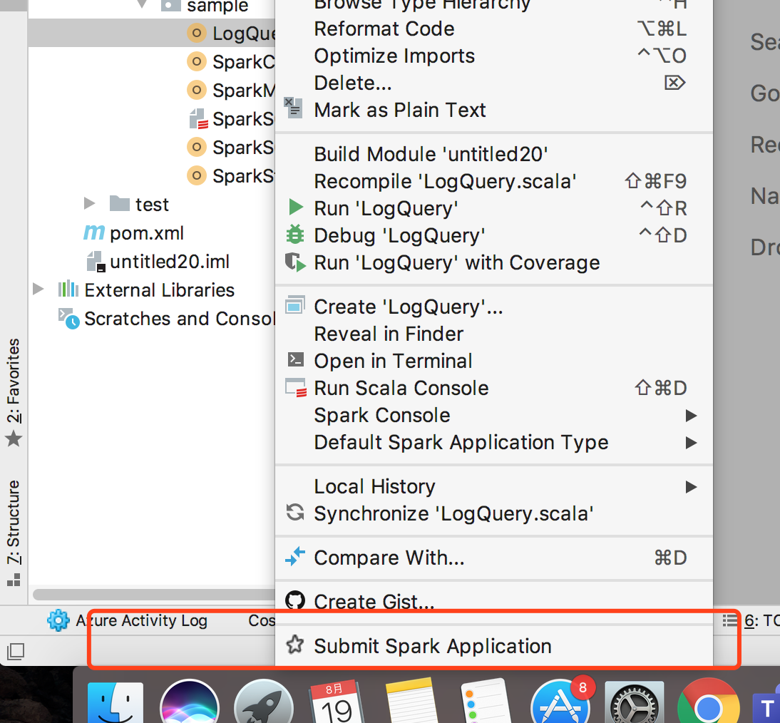 [IntelliJ][Arcadia]No response when you click "Submit Spark Application" by right clicking on ...