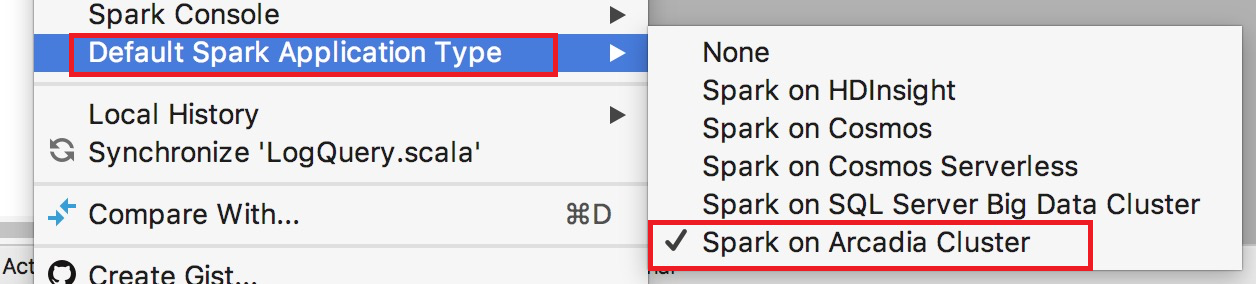 [IntelliJ][Arcadia]No response when you click "Submit Spark Application" by right clicking on ...