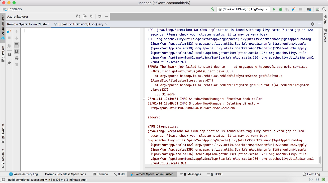 Intellij Esp Linkcluster Submit Job Failed To Linked Cluster · Issue 3929 · Microsoftazure