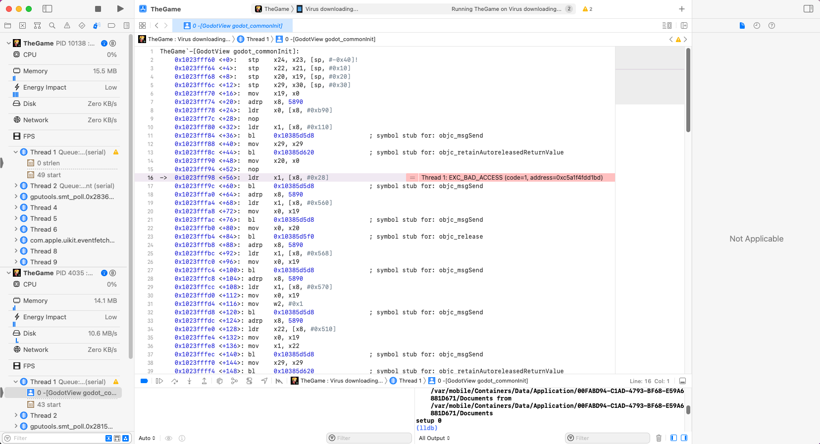 [3.5.rc2] iOS crash at startup · Issue #61413 · godotengine/godot · GitHub