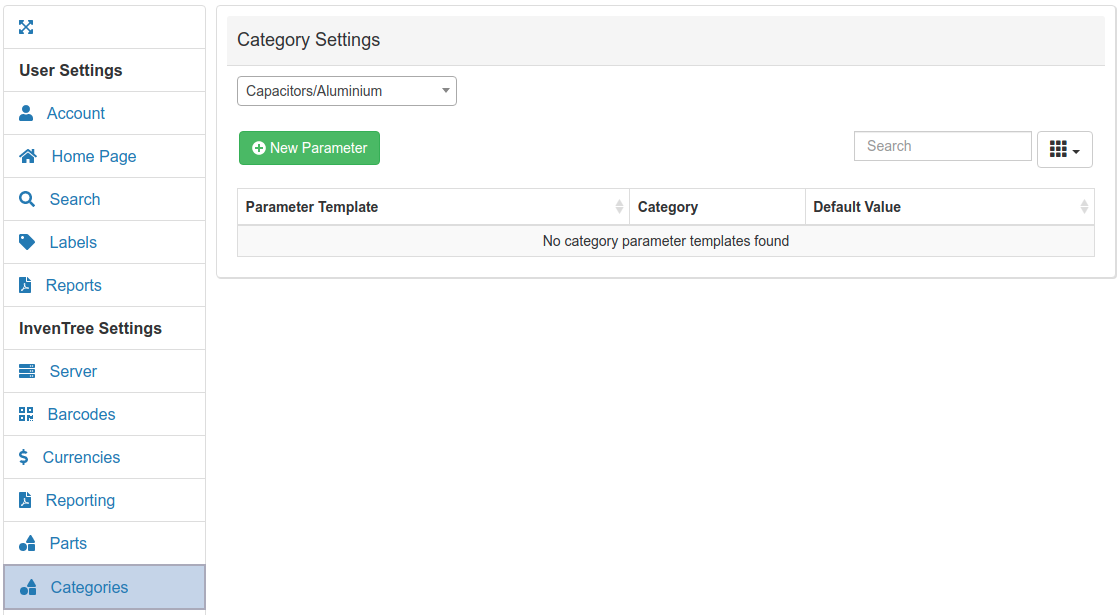 [BUG] All category parameters templates show in table after one is ...