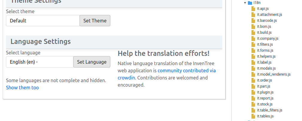[BUG] Demo Instance Javascript Language · Issue #2538 · inventree/InvenTree · GitHub