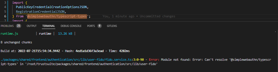 Module Not Found Error Cant Resolve Simplewebauthntypescript