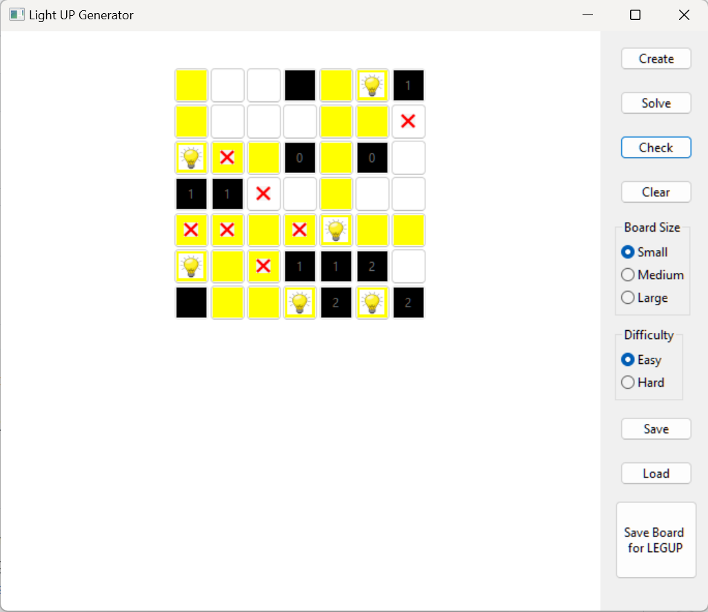 GitHub - Acewvrs/LightUp-Puzzle: An interactive GUI for generating and playing light-up board ...