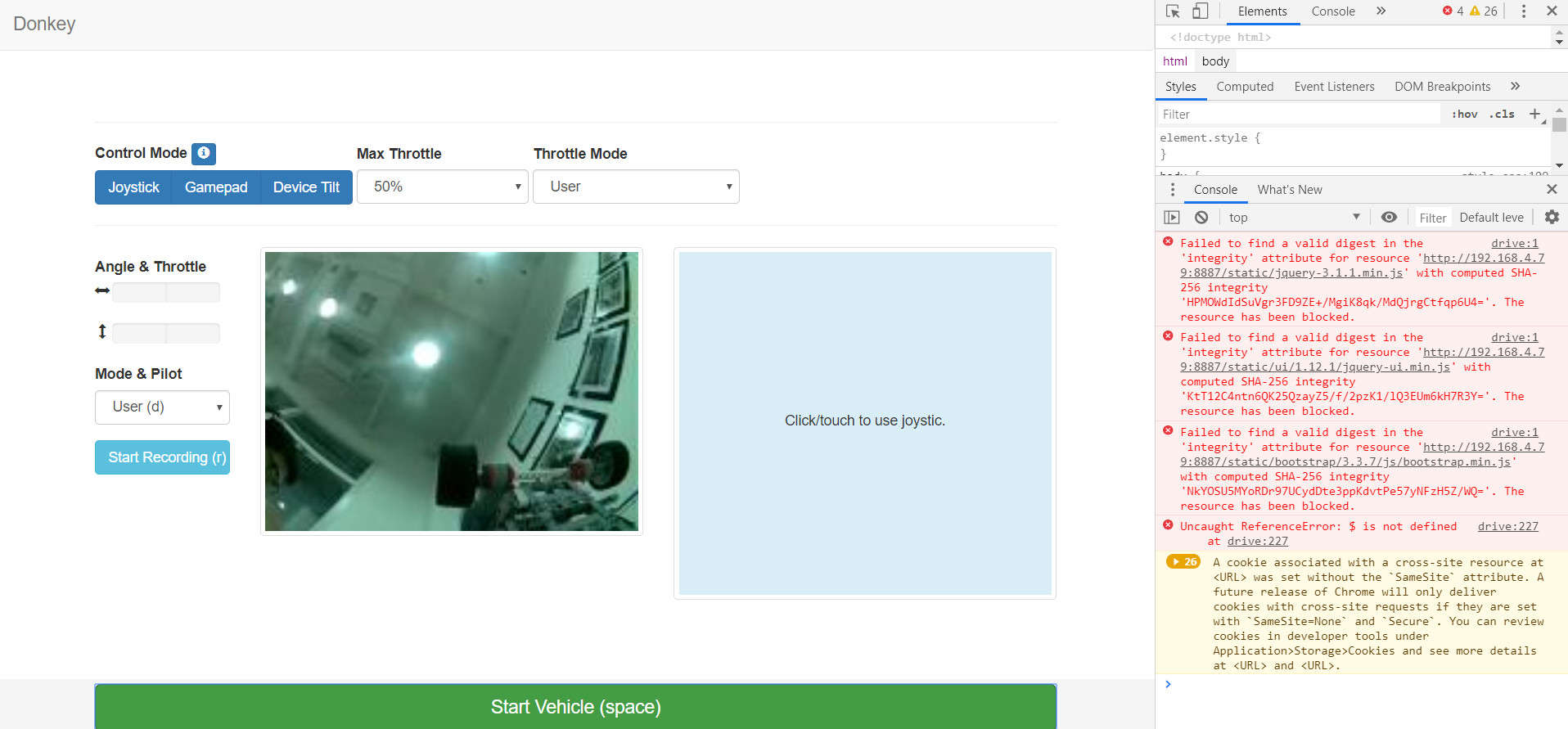 web broswer show nothing · Issue #531 · autorope/donkeycar · GitHub