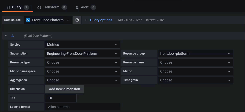 Azure Monitor - Microsoft.Cdn/profiles resources not showing in the ...