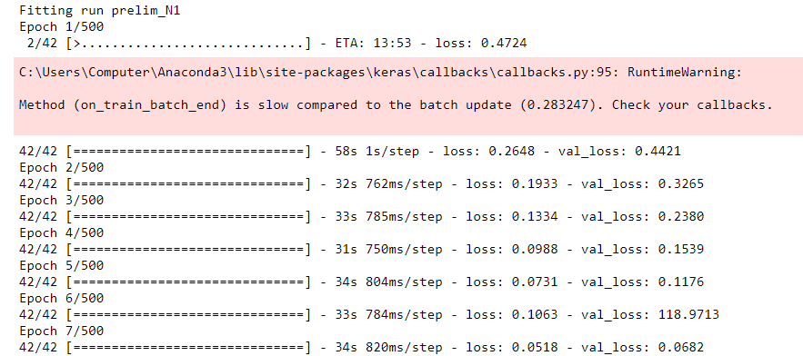 WARNING:tensorflow:Method (on_train_batch_end) is slow compared to the batch update (0.112000 ...