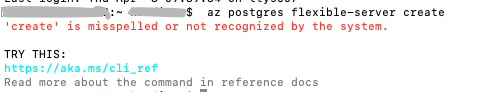 Az Postgres Flexible Server Create Getting Misspelled Error · Issue 2503 · Microsoftdocs