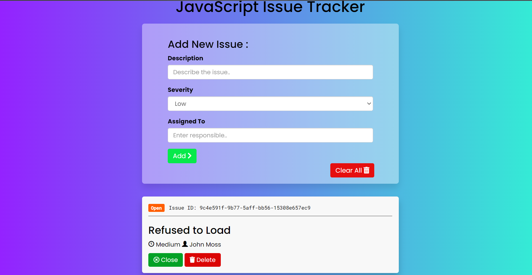 GitHub - henryayo/javascript-issue-tracker