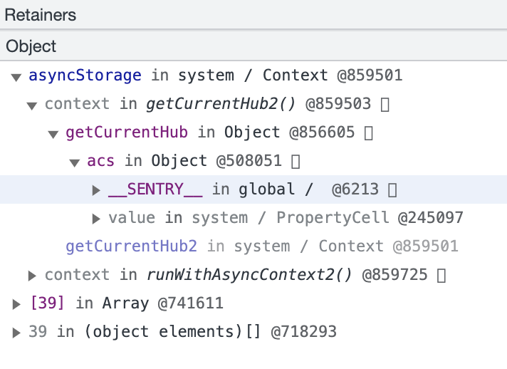 Since version 7.48.0 sentry leaks AsyncLocalStorage instance · Issue #8829 · getsentry/sentry ...