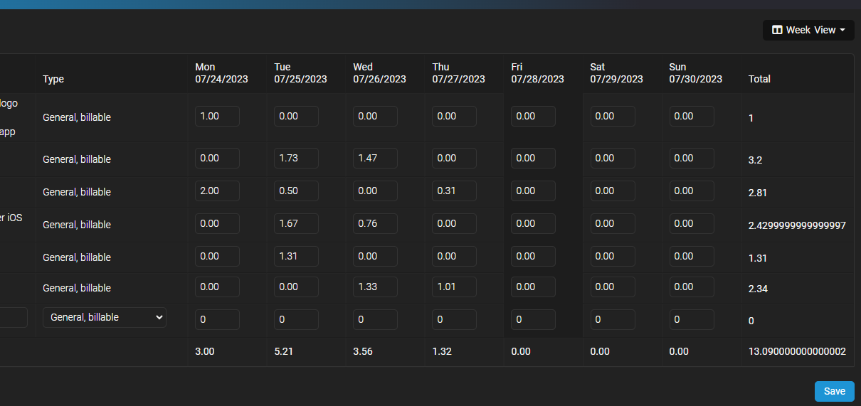 [bug] Timesheet Update Causes Other Time Calcuulations Not Rounded · Issue 1776 · Leantime