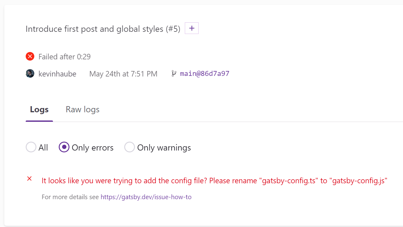 Gatsby Config Fails To Load During Gatsby Cloud Github Checks Not Consistent · Issue 35740