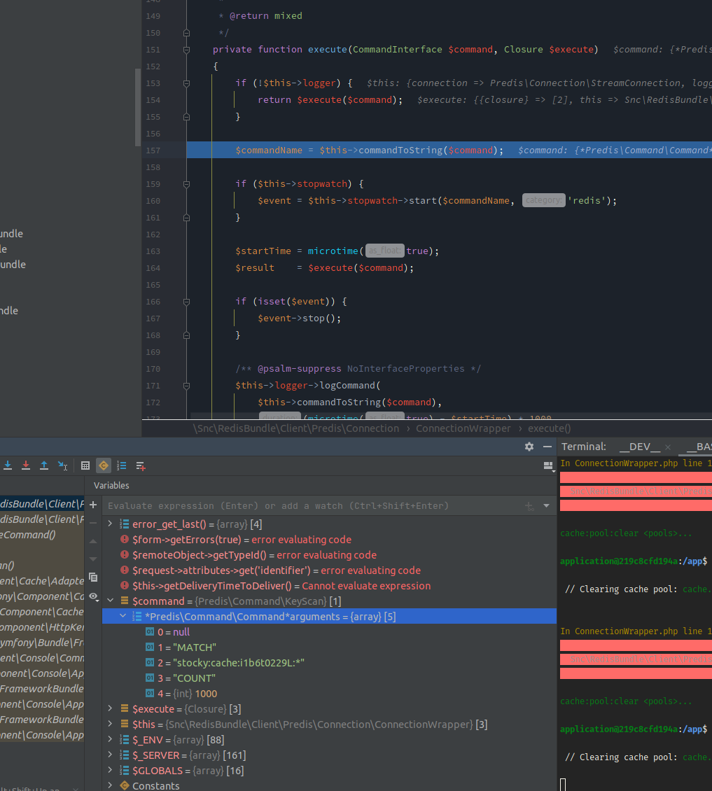 Weird execption when clearing cache pool · Issue #649 · snc/SncRedisBundle · GitHub