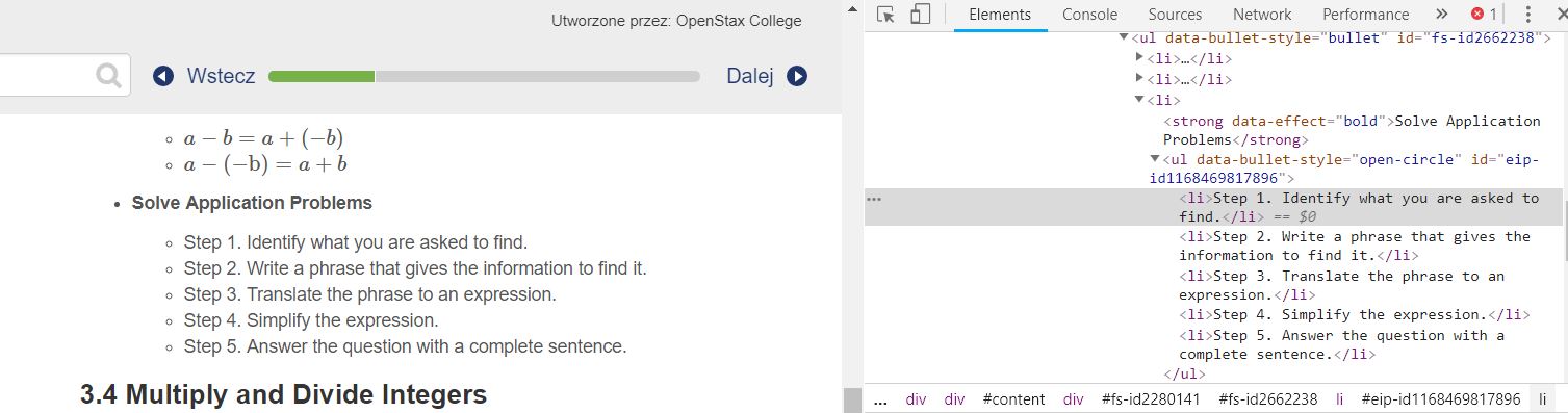 Step lists not written as ordered lists · Issue #2090 · openstax/webview · GitHub