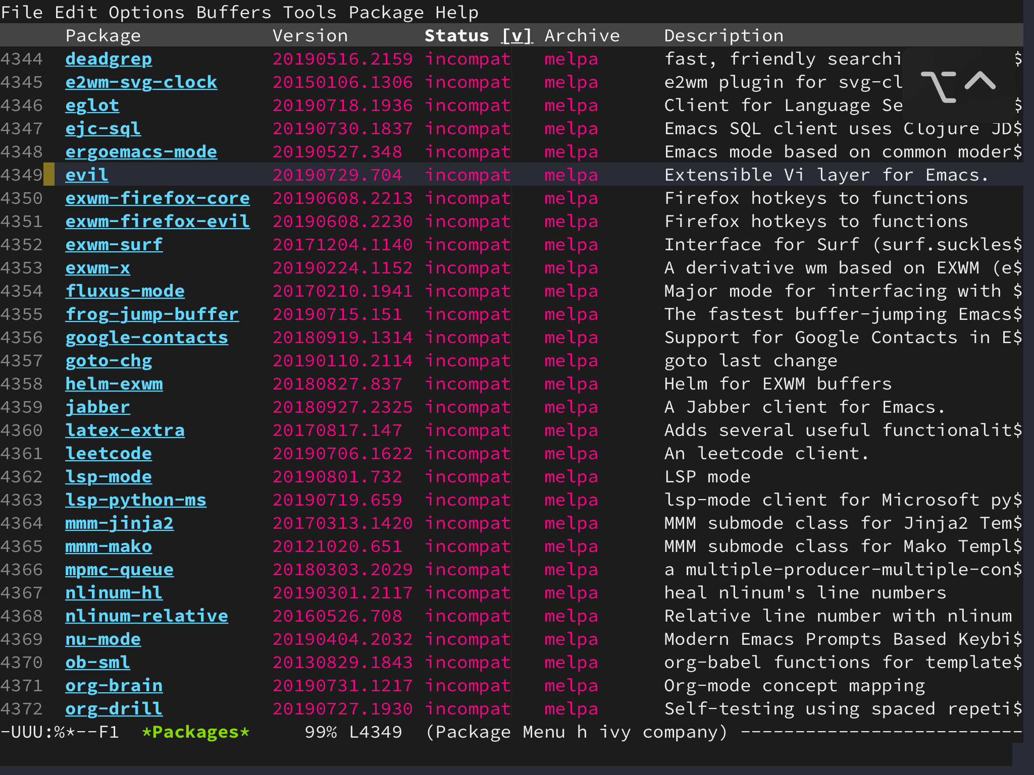 install evil for emacs of android · Issue #1177 · emacs-evil/evil · GitHub