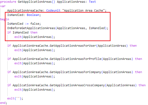 [Event Request] Codeunit 9178 "Application Area Mgmt." - OnBeforeGetApplicationAreas · Issue ...