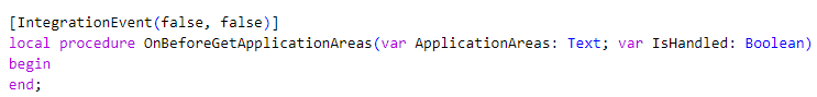 [Event Request] Codeunit 9178 "Application Area Mgmt." - OnBeforeGetApplicationAreas · Issue ...