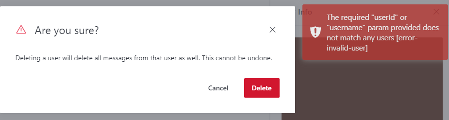 [Bug] Error `undefined` on user deletion · Issue #23680 · RocketChat/Rocket.Chat · GitHub
