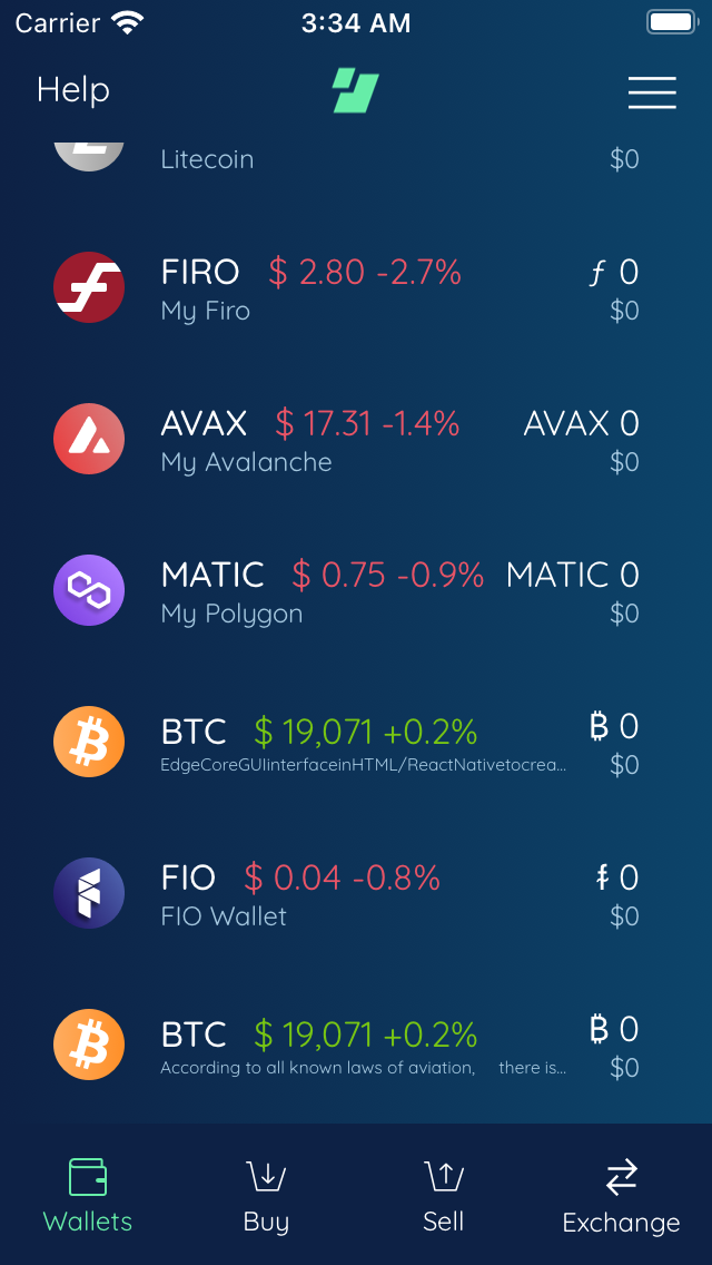 Show Negative Percentage Symbol In Wallet List By Itayplav Pull