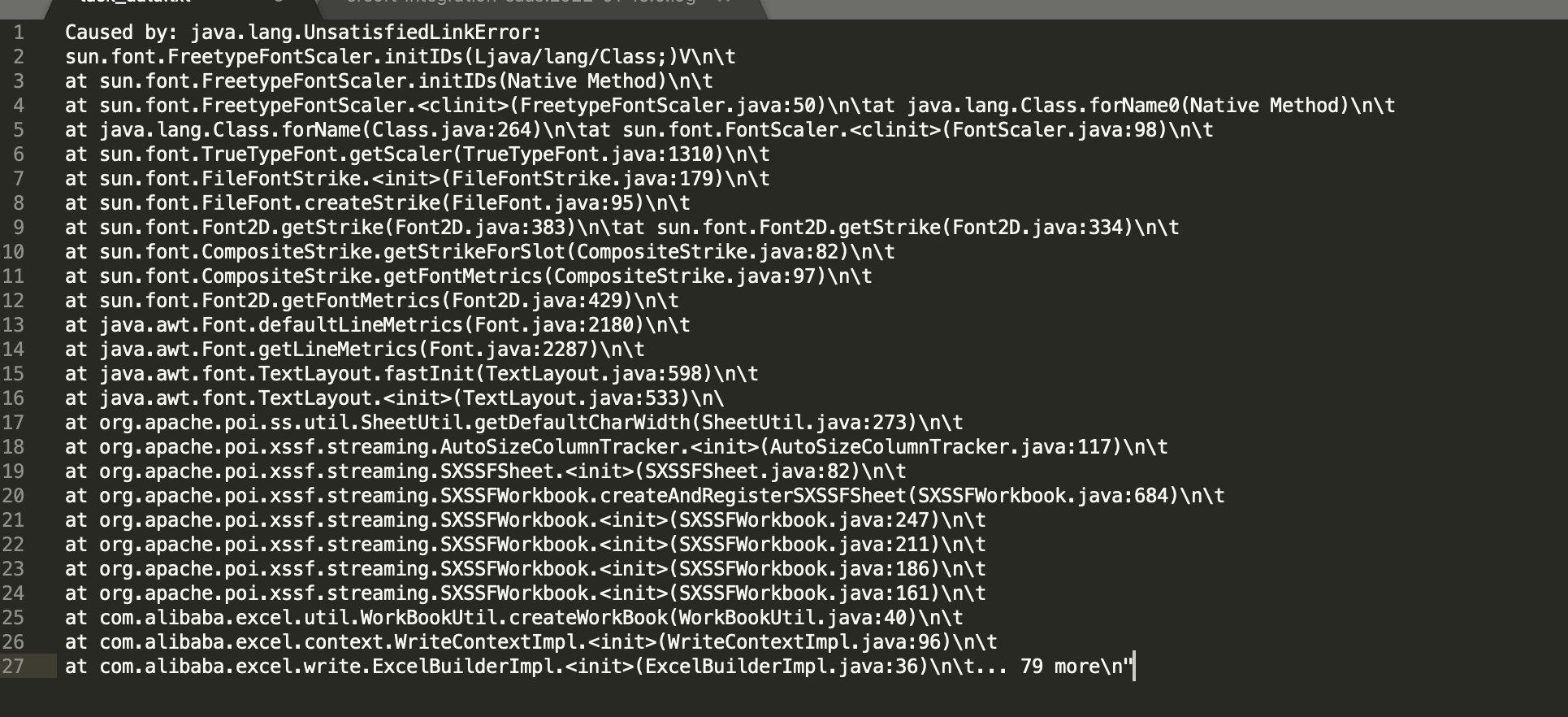 docker容器中创建workbook空指针 · Issue #2296 · alibaba/easyexcel · GitHub