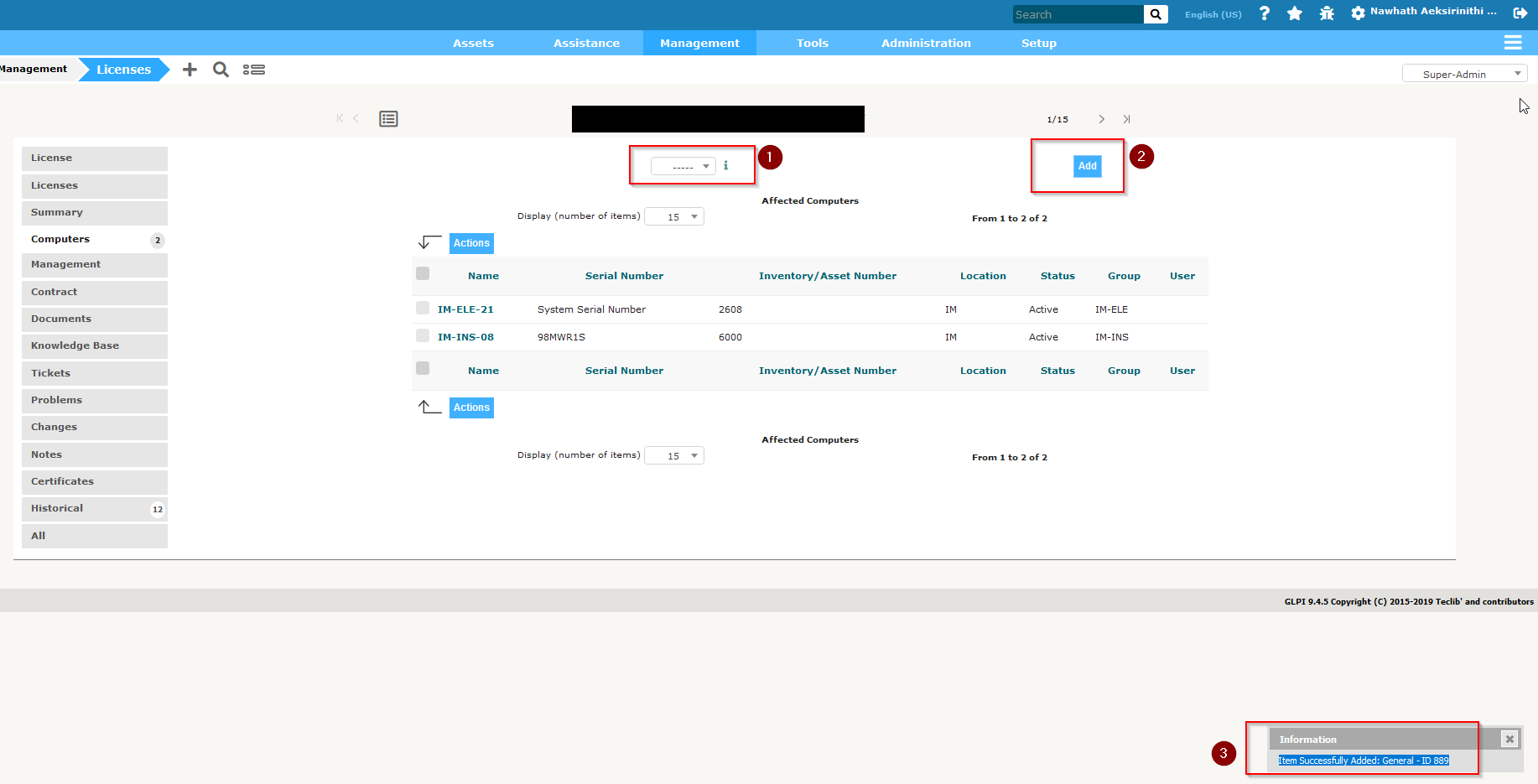 Add Null Computer Select To License Successfull · Issue 6941 · Glpi Projectglpi · Github