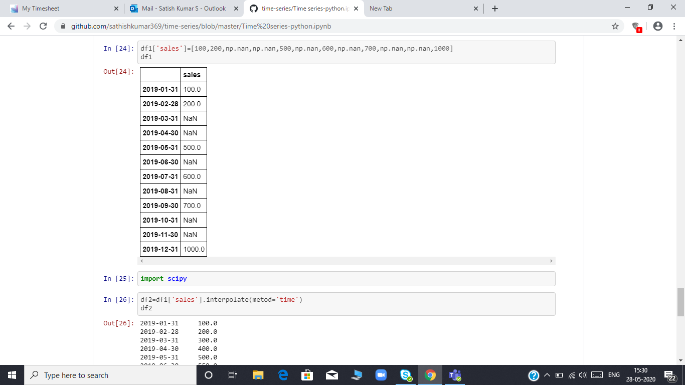 Backward fill / Forward fill and interpolate with time for missing date ...