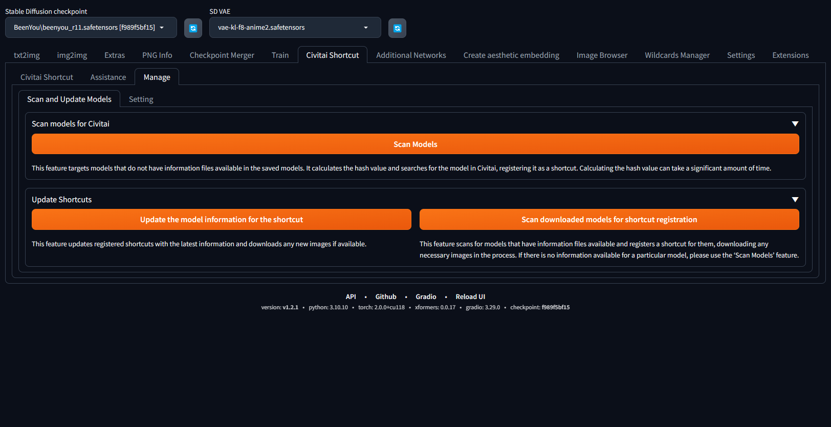 GitHub - sunnyark/civitai-shortcut
