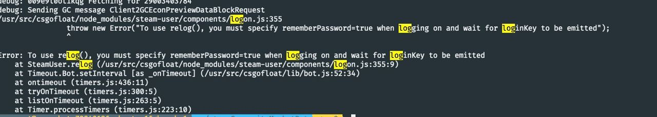 Error when account relogin · Issue #117 · csfloat/inspect · GitHub