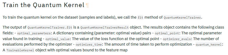 08 Quantum Kernel Trainer Ipynb Bullet List Not Formatted As Such In Html · Issue 649 · Qiskit
