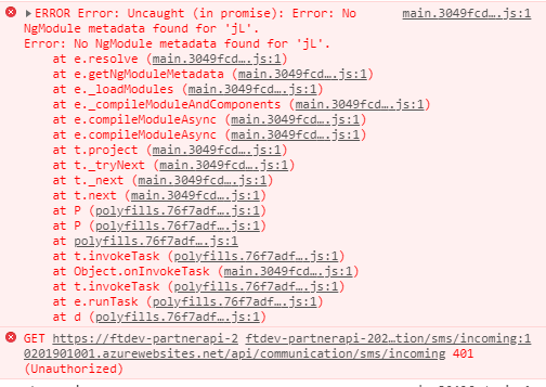 Getting Error On Running Build Prod Complied Angular 6 Apperror No Ngmodule Metadata Found