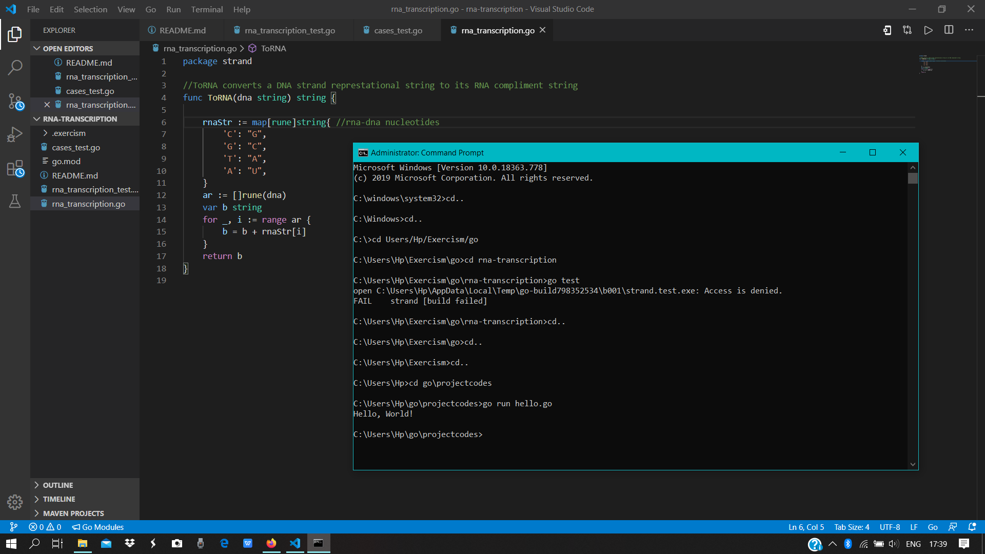 Access Denied: BUILD FAILED · Issue #1338 · exercism/go · GitHub