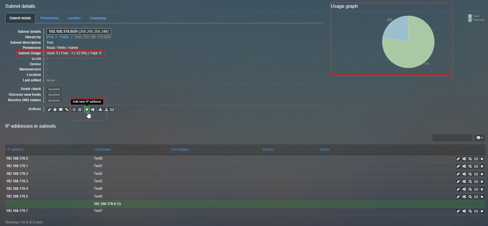 Issue Subnet Usage Calculating Error · Issue 1999 · Phpipamphpipam