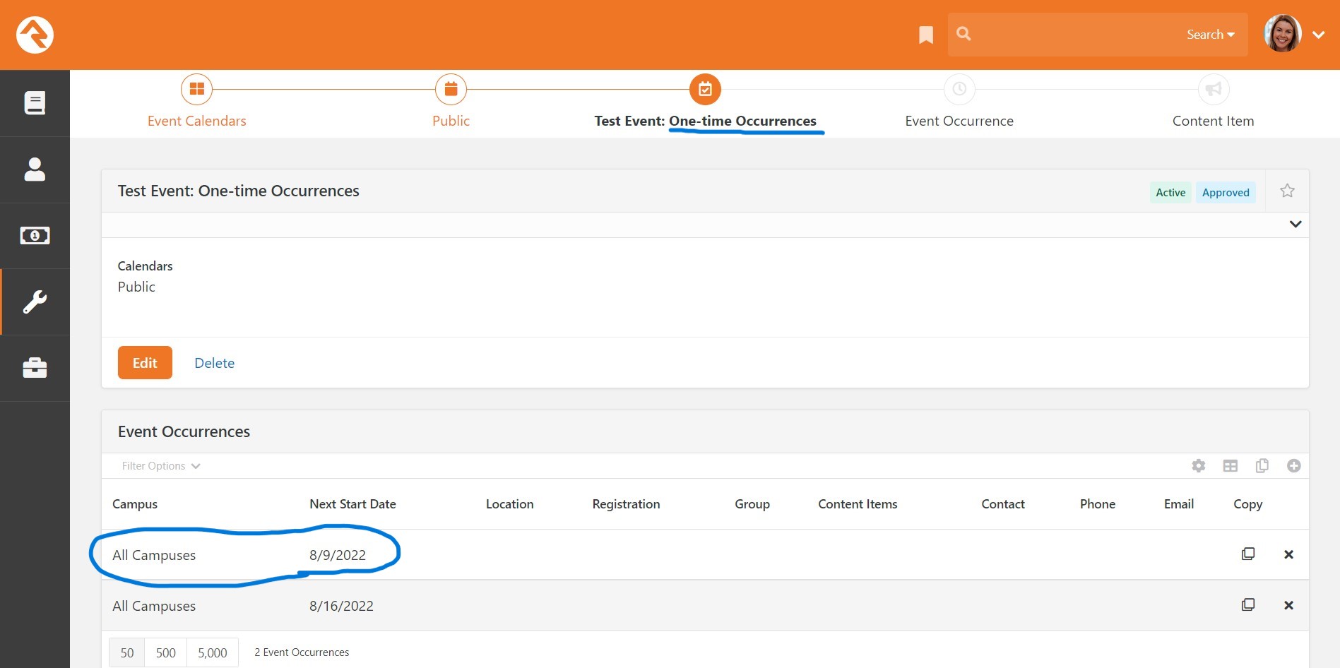 Export Calendar Feed function will not display Occurrences that are copied/edited from previous ...
