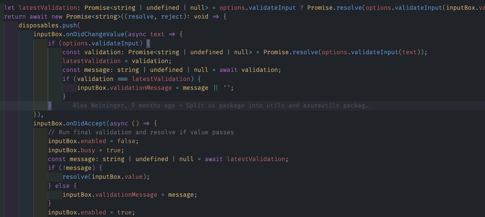 Revisit `showInputBox` final validation logic to ensure no false ...