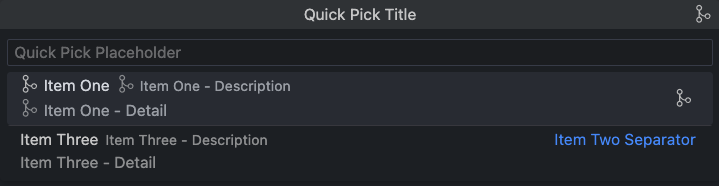 Quick picks lose selection focus if setting `enable` to true after ...