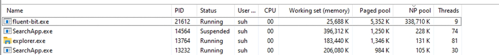 Fluent-bit v2.0.4 and v2.0.5 have memory leak issue in Windows. v1.8.12 has no this issue ...