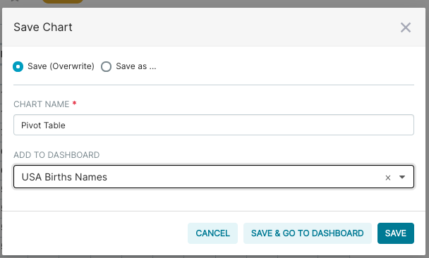 Save Overwrite Chart And Add To Dashboard Error · Issue 12177 · Apachesuperset · Github 8997