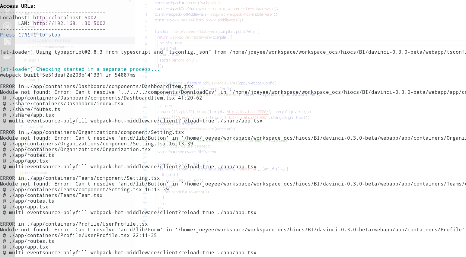 前端项目我想二次开发咋整啊？ · Issue #260 · edp963/davinci · GitHub